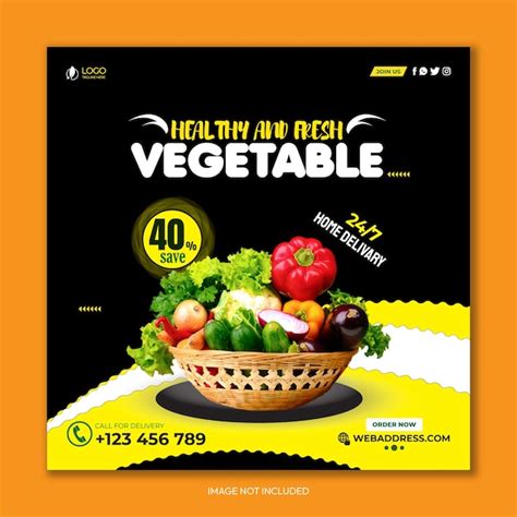 Premium Vector Grocery Food And Vegetables Instagram Social Media