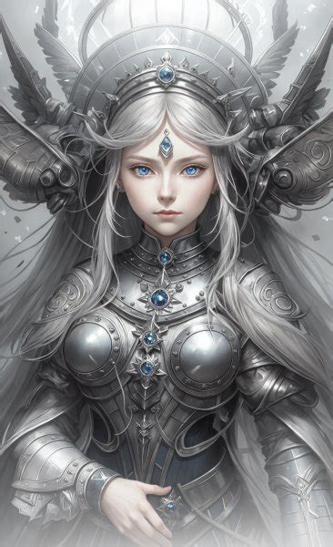 Silver Queen Fantasy Portrait Digital Art Egor Turovec
