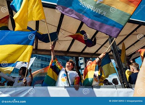 Polish Ukrainian Lgbt Parades In Warsaw Activists March For Lgbtq