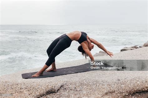 Woman Doing Wild Thing Yoga Pose Outdoors Female Practicing