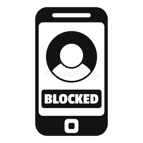 Smartphone Showing Blocked User Profile Icon Stock Vector