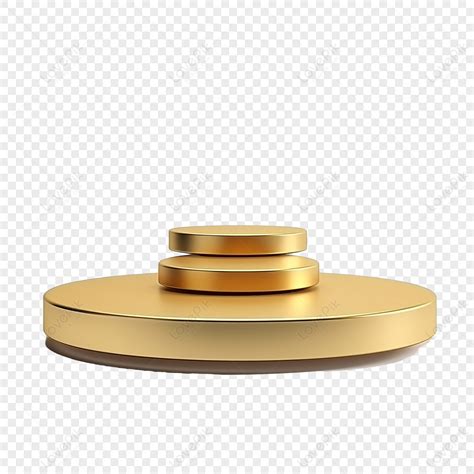 3d 빈 황금 연단 스탠드는 현재 제품을 위한 미니멀한 받침대 또는 쇼케이스 장면을 표시하고 모형으로 만듭니다 Png 일러스트