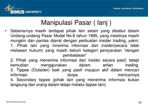 Ppt Penipuan Manipulasi Pasar Perdagangan Orang Dalam Pertemuan