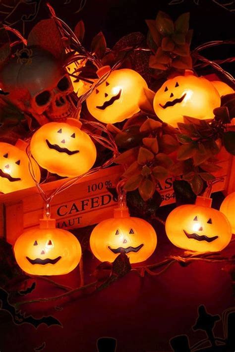 Halloween String Light With 10pcs Pumpkin Shaped Bulb Festa