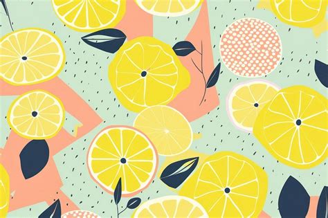 Lemon Pattern Designs Free Seamless Vector Illustration PNG Pattern Images Rawpixel