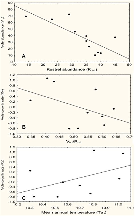 Factors Affecting Vole Population Dynamic Linear Relationship Between