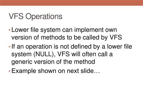 PPT The Virtual File System VFS PowerPoint Presentation Free Download ID