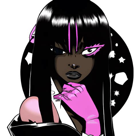 Zwart Anime Meisje · Creative Fabrica