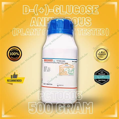 Jual D Glucose Anhydrous C6h12o6 Tissue Cultue Grade 500 G