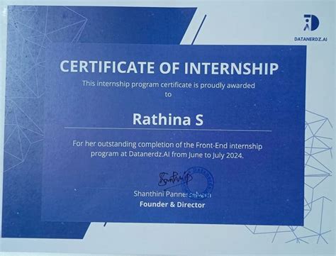 Rathina S On Linkedin Internship Learning Frontenddevelopment