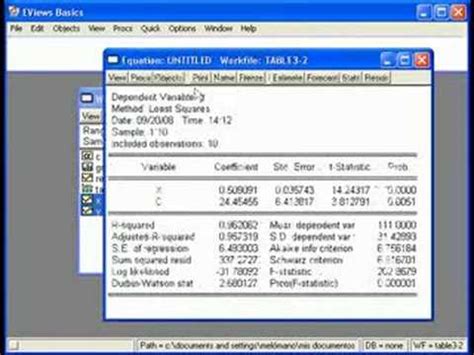 Video Tutorial Eviews Gujarati Econometria Youtube