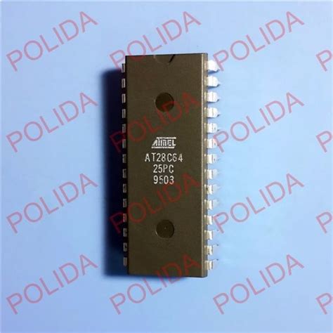1pcs Eeprom Ic Atmel Dip 28 At28c64 25pc Ebay