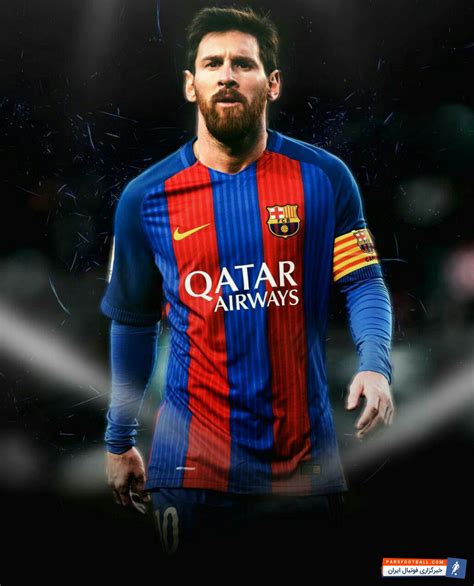 پوستری از لیونل مسی سوپر استار درخشان جهان فوتبال و آبی اناری های کاتالون