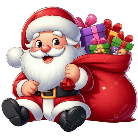 3d Feliz Navidad Caricatura Carácter Santa Claus Png Dibujos Feliz