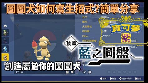 寶可夢朱紫 Dlc藍之圓盤，圖圖犬簡單寫生複製招式分享 Youtube