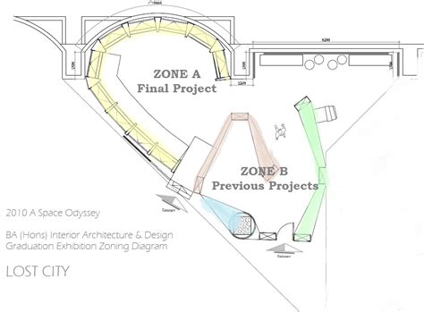 A Space Odyssey Graduation Exhibition Zoning Diagram