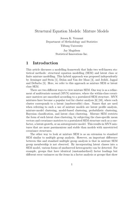 PDF Latent Class Analysis