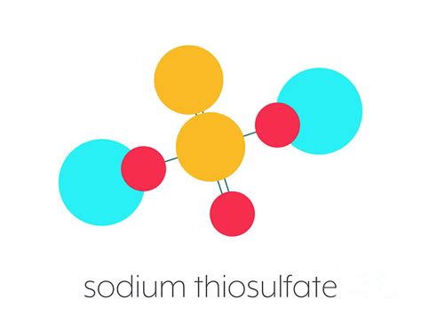 Sodium Thiosulfate Chemical Structure By Science Photo Library