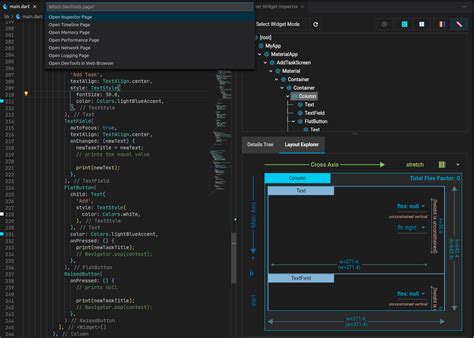 Where Can I Find Flutter Layout Inspector In Visual Code Studio