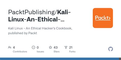 github packtpublishing kali linux an ethical hackers cookbook kali