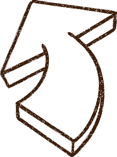 Pointing Arrow Charcoal Drawing 41013879 Png