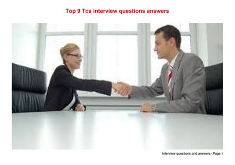 Top 9 Tcs Interview Questions Answers Ppt