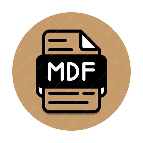 premium vector mdf document file type icon format files and extension