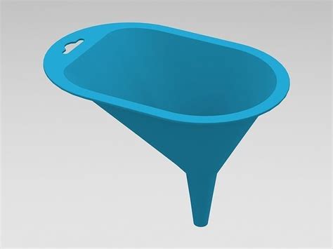 Plastic Slot Shaped Funnel 3d Model 3d Printable Cgtrader