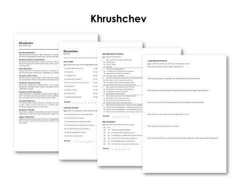 Khrushchev Teaching Resources