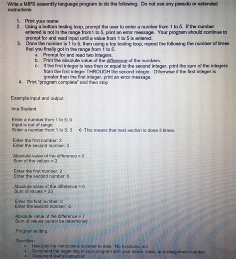 Solved Write A Mips Assembly Language Program To Do The