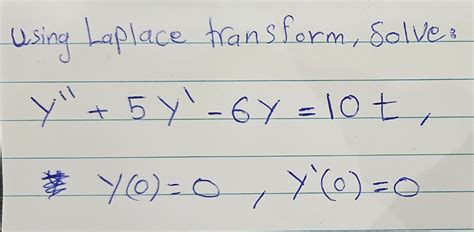 solved using laplace transform