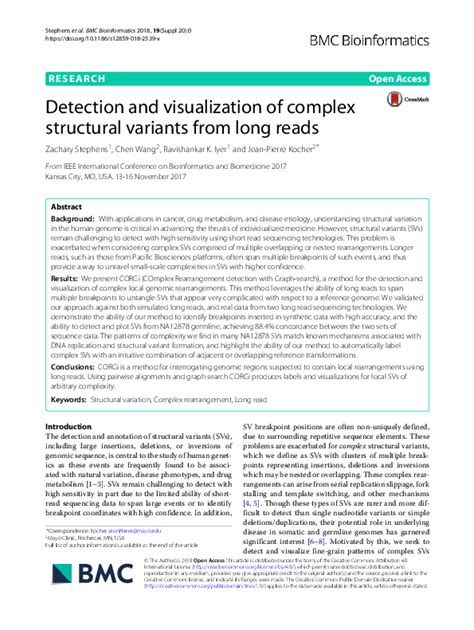 Pdf Detection And Visualization Of Complex Structural Variants From Long Reads