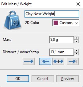 Mass Weight Dialog