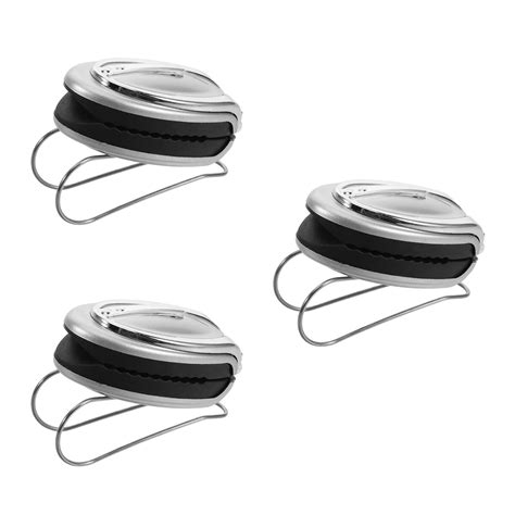 Masteelf 3pcs Vehicle Visor Glasses Clip Holder Car Visor Sunglasses