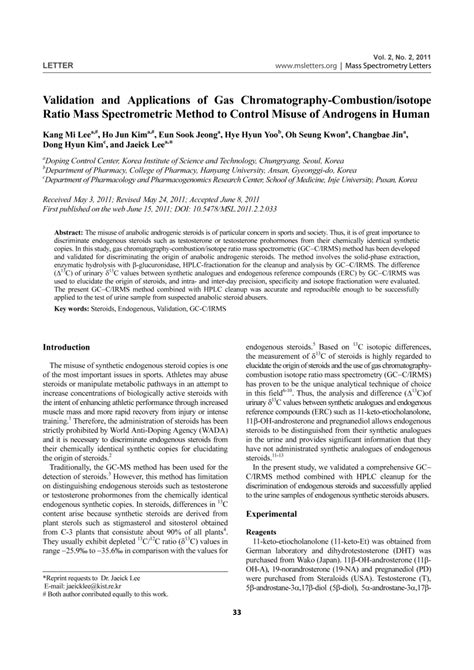 Pdf Validation And Applications Of Gas Chromatography Combustion