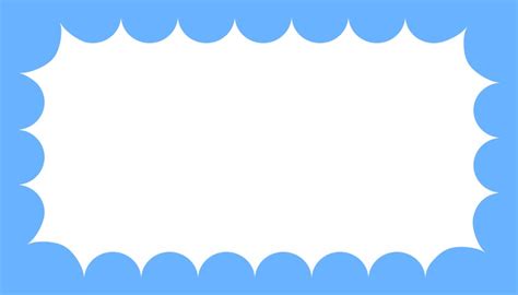 Cloudy Wave Curve Edge Frame Wavy Scalloped Vector Image