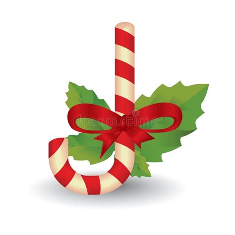 Christmas Candy Cane Vector Illustration Decorative Design Stock