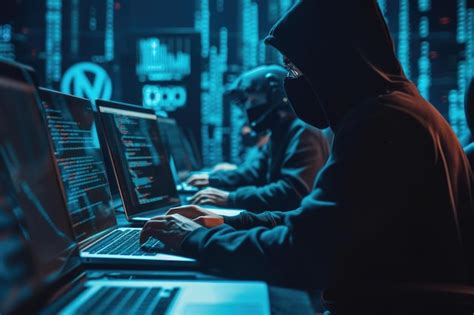 Premium Photo Hackers Wanted Coding Virus Ransomware For Cyber Attacks