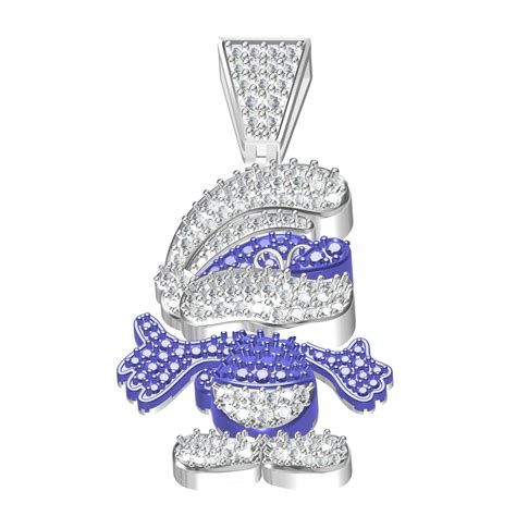 Papa Smurf Hip Hop Diamond Pendant 3d Model 3d Printable Cgtrader