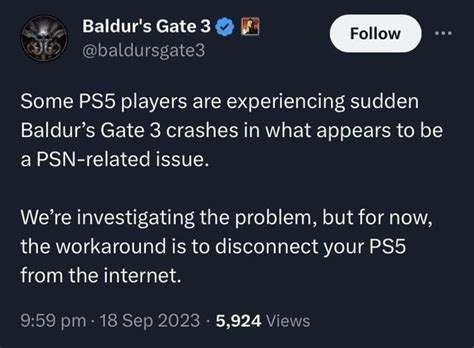 Ps5 Crashing Loading Save Rbaldursgate3