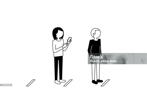 전염병의 확산을 막기 위해 사회적 거리를 유지하는 사람들의 그림 사람들에 대한 스톡 벡터 아트 및 기타 이미지 사람들
