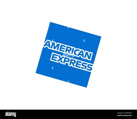 American Express Rotated White Background Logo Brand Name Stock