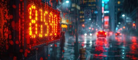 Rainy Night In The City Premium Ai Generated Image