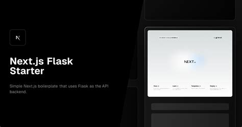 Nextjs Flask Starter