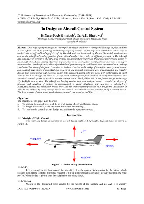 Pdf To Design An Aircraft Control System