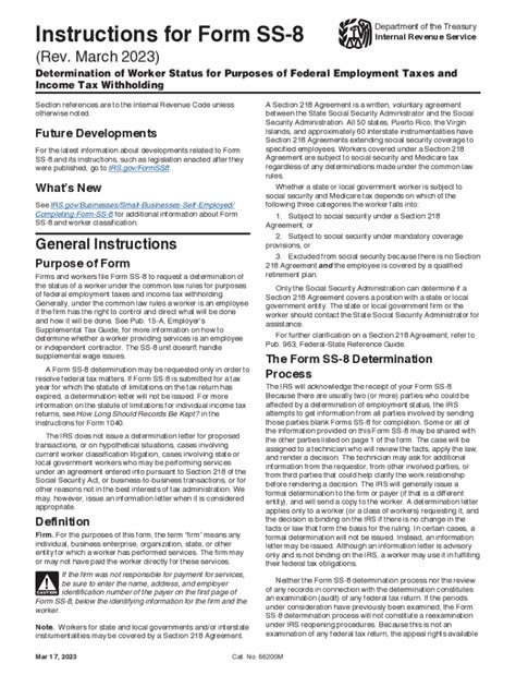 Fillable Online Instructions For Form Ss 8 Rev March 2023 Instructions For Form Ss 8