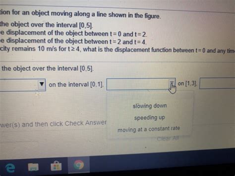 Solved Consider The Velocity Function For An Object Moving Chegg