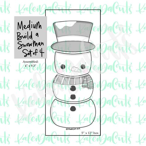 Build A Snowman Set 4 Cookie Cutters Kaleidacuts