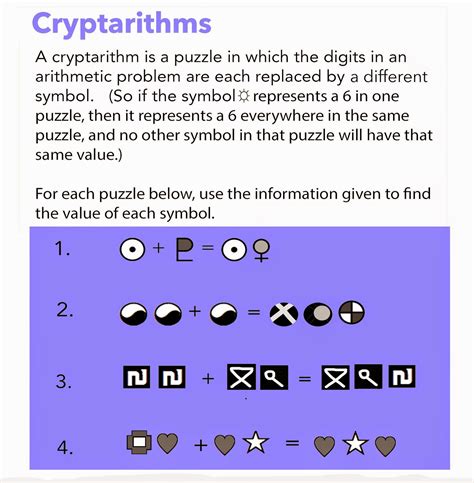 1001 Math Problems Cryptarithms