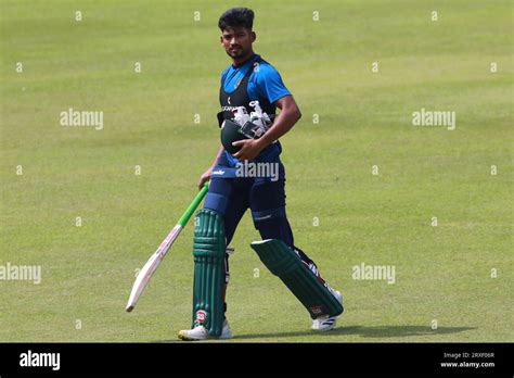 Nazmul Hasan Shanto During The Bangladeshi Cricketers Attend Practice